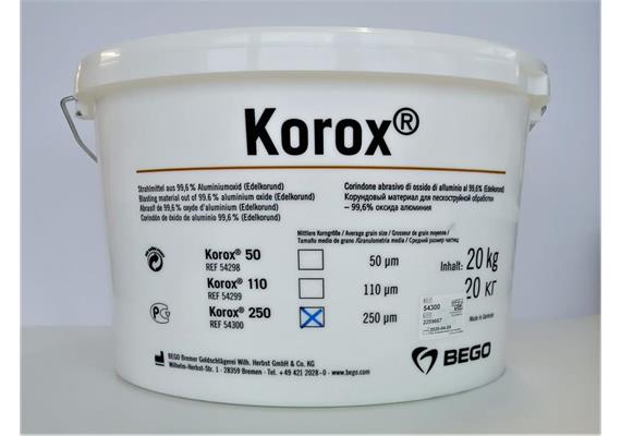 BEGO KOROX Edelkorund 250µ 20kg, Strahlsand - ITD Intertrading Dental AG
